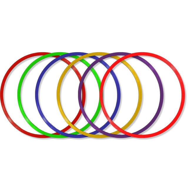 Set de cerceaux - Lot de 6 - Diamètre 50 cm - Cerceau de gymnastique ...