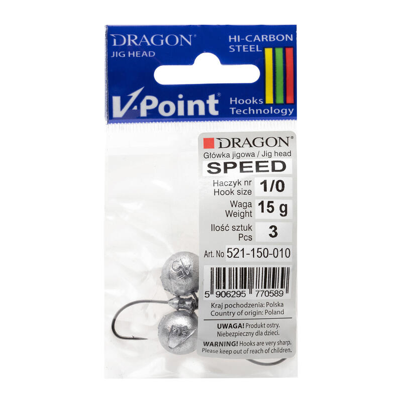 DRAGON V-Point Speed 15g jig head 3 pcs. DRAGON | Decathlon