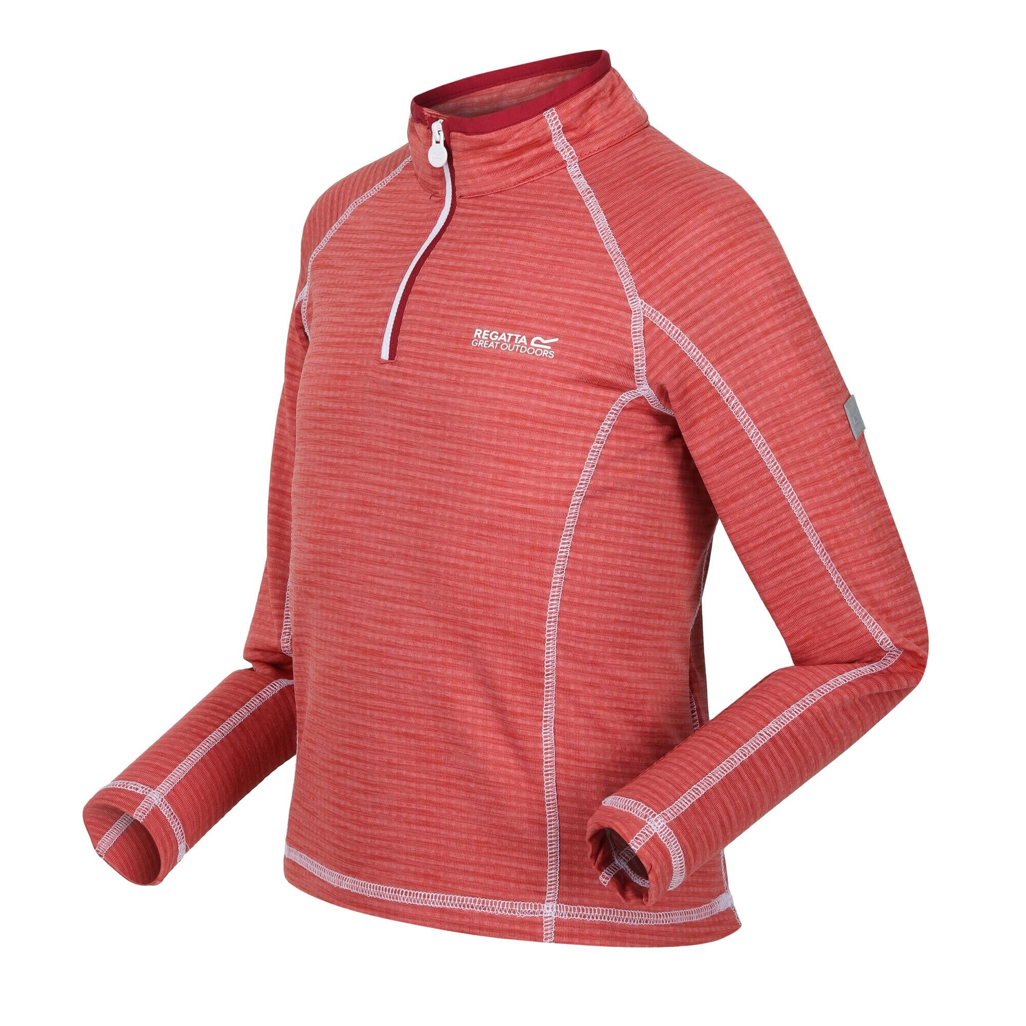 Childrens/Kids Berley Half Zip Long Sleeved Top (Mineral Red) REGATTA ...