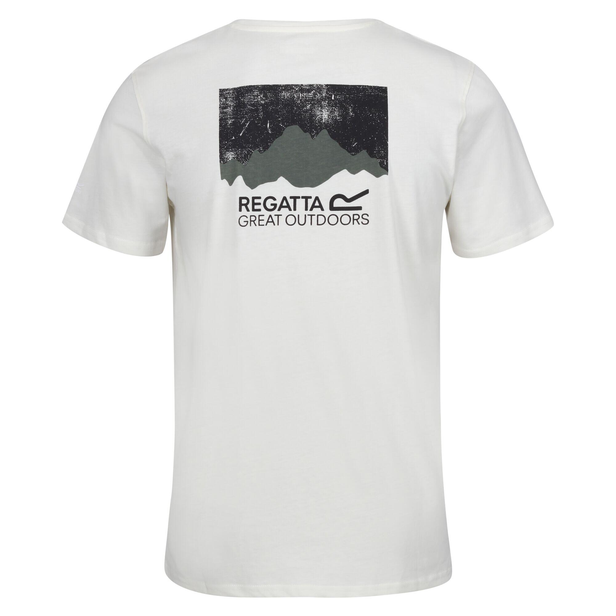 Heren Breezed IV Grafisch TShirt (Marshmallow) REGATTA | Decathlon