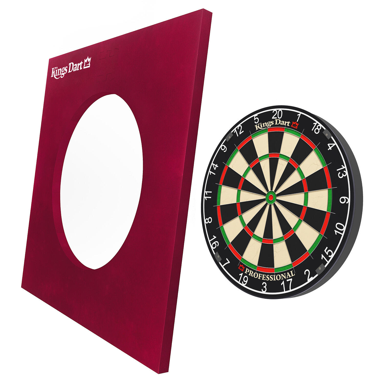 Kings Dart Professional Dartboard ø45 cm with Red Surround KINGS DART ...