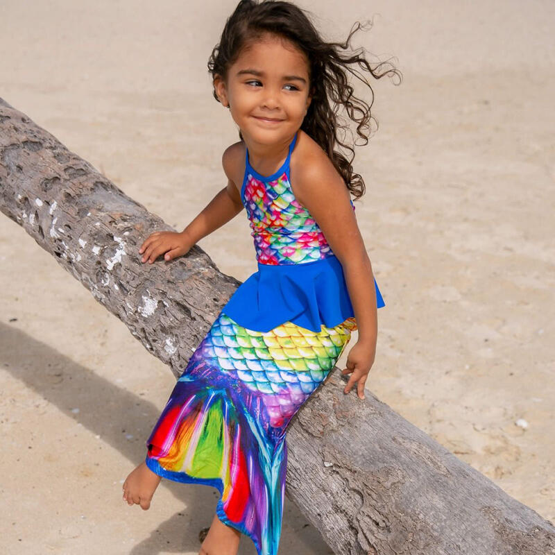 Fin Fun Meerjungfrau Bikini Oberteil Mit Rock Rainbow Reef 98 104