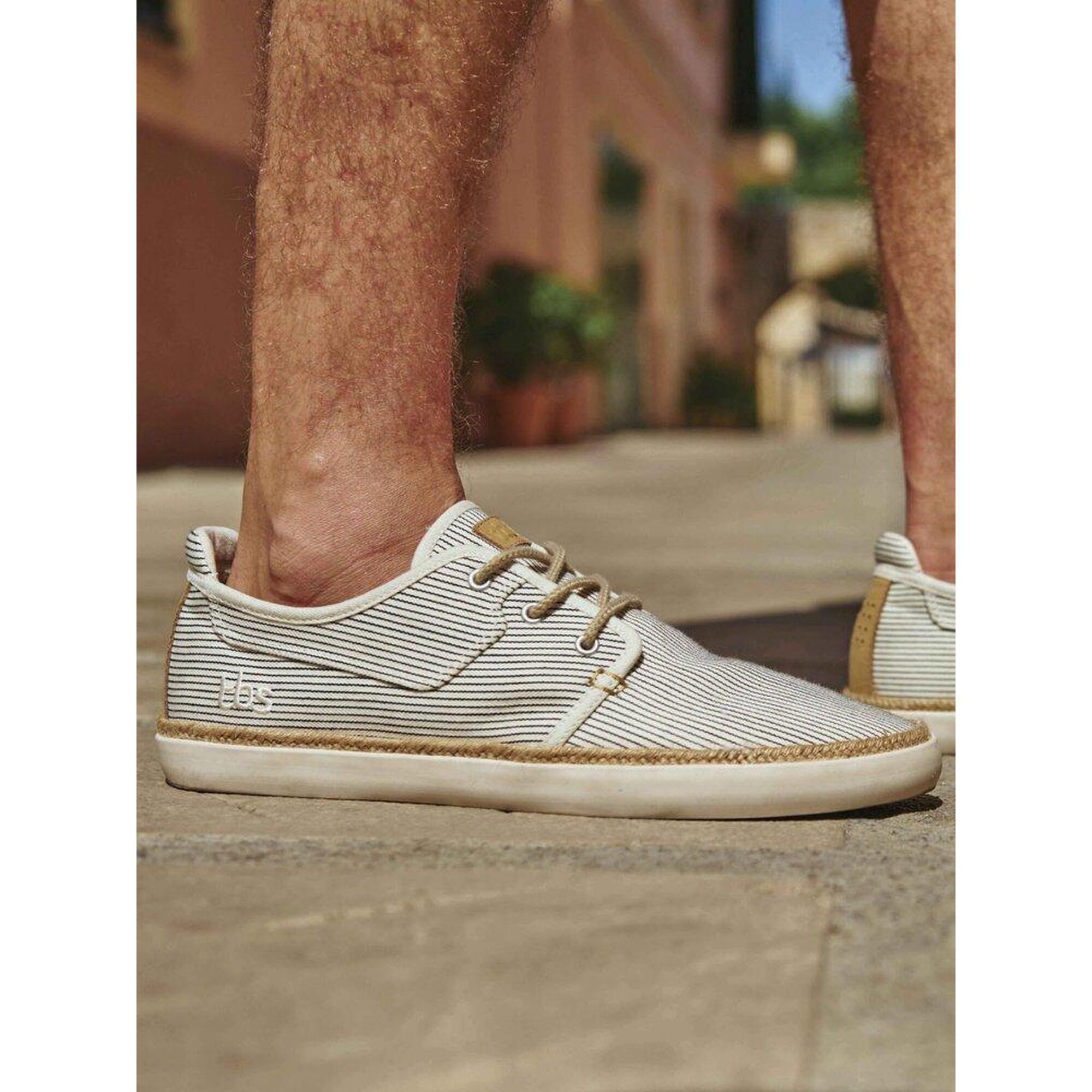 Tennis toile homme 1973 RUKKWAI crème rayures navy TBS | Decathlon