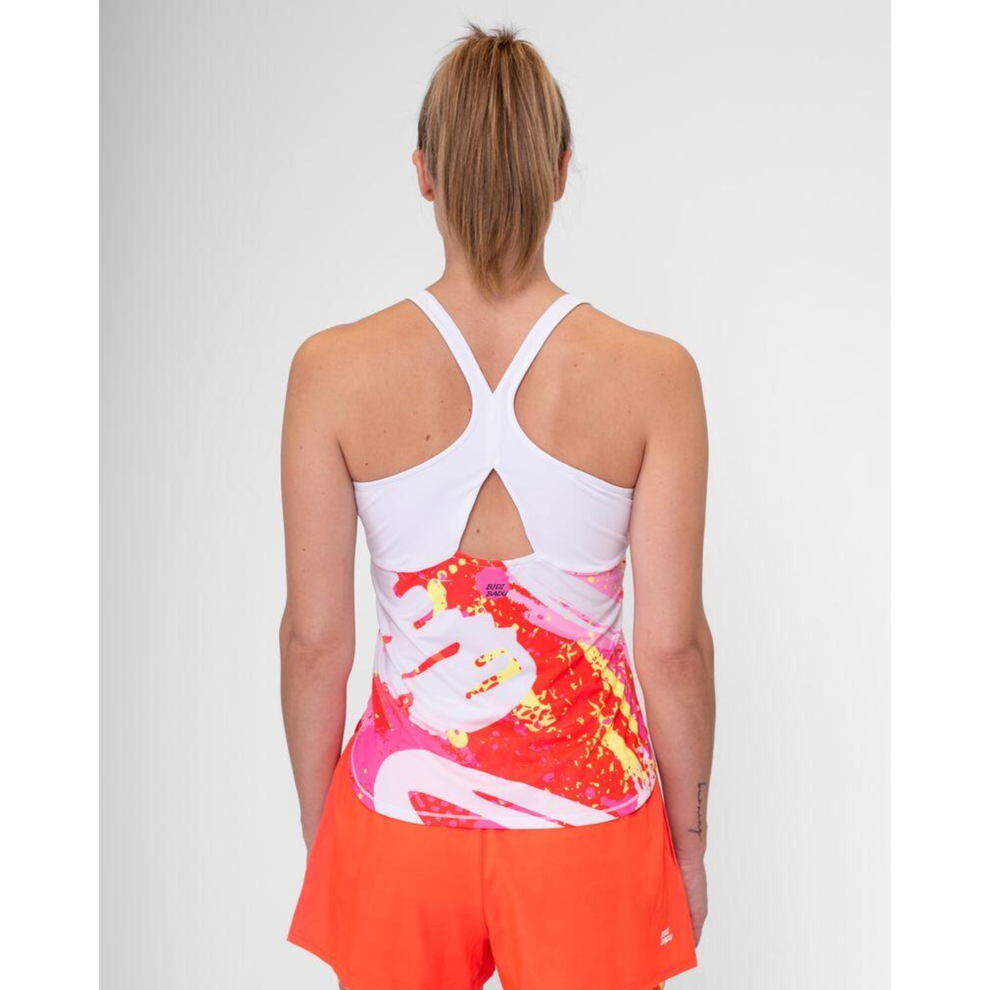 Camiseta Bidi Badu Tirantes Wild Arts Blanco Mix Mujer - - XS BIDI BADU ...