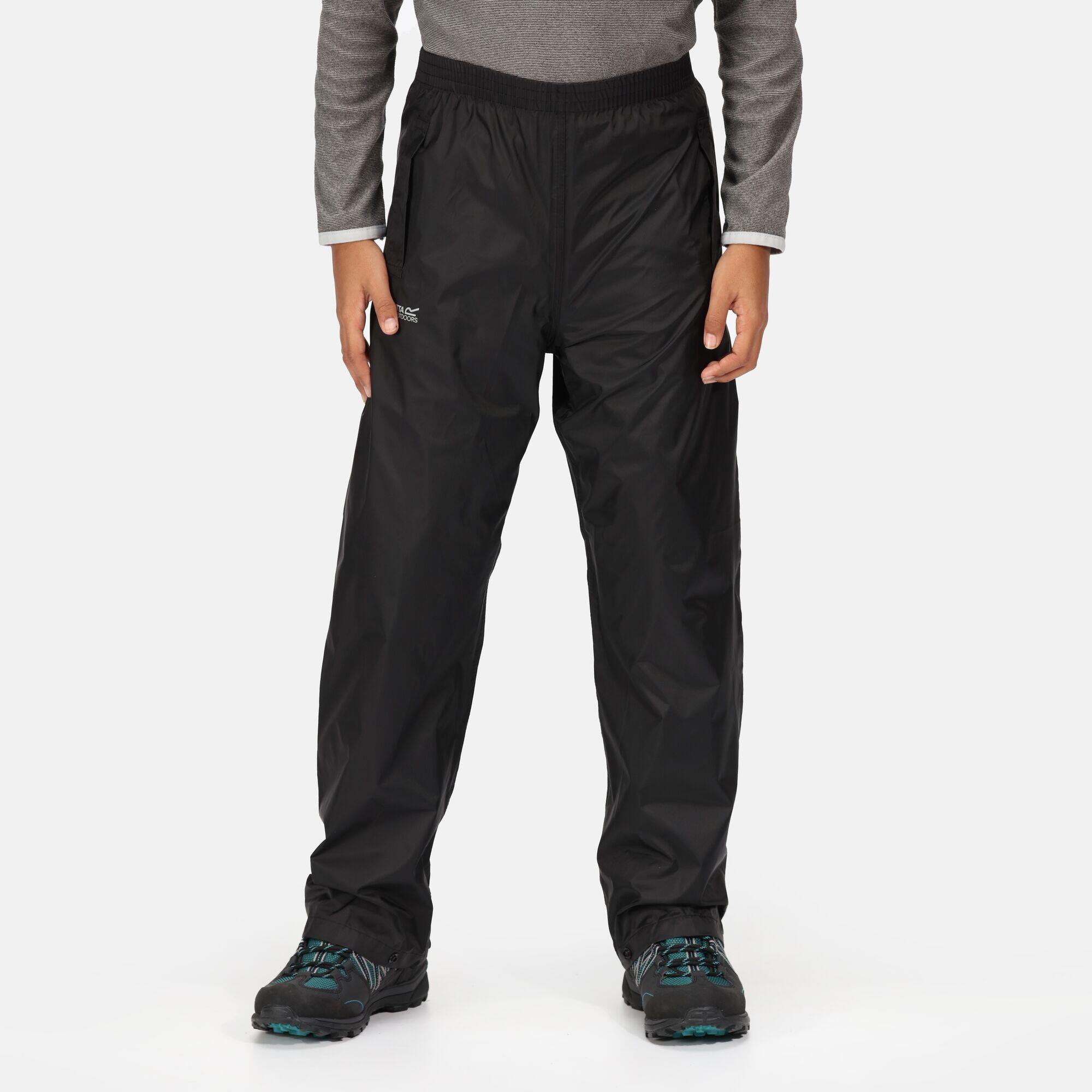 Pack It Kids' Hiking Waterproof Overtrousers - Black REGATTA | Decathlon