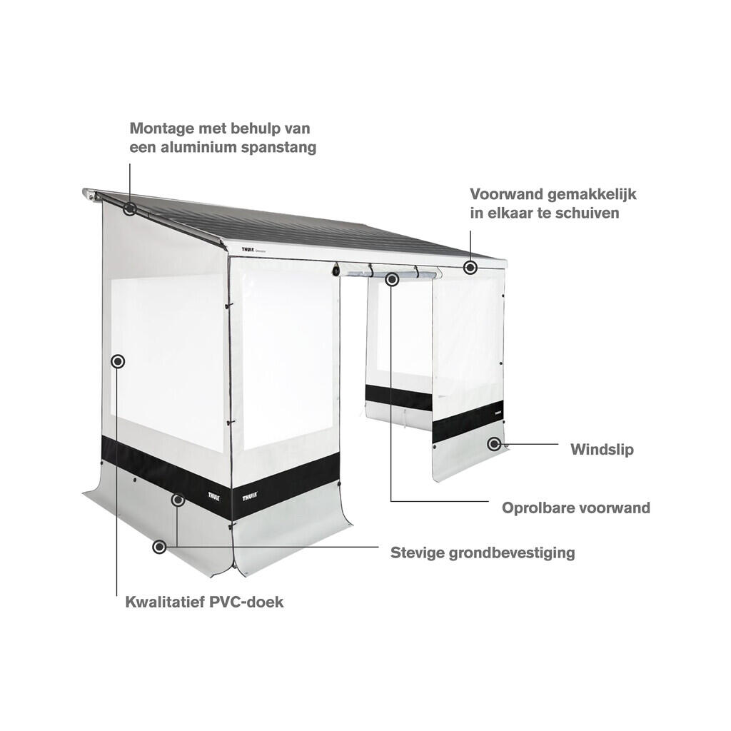 Thule rain blocker zijwand G2 x-small VAN 1,80-1,99m | Decathlon