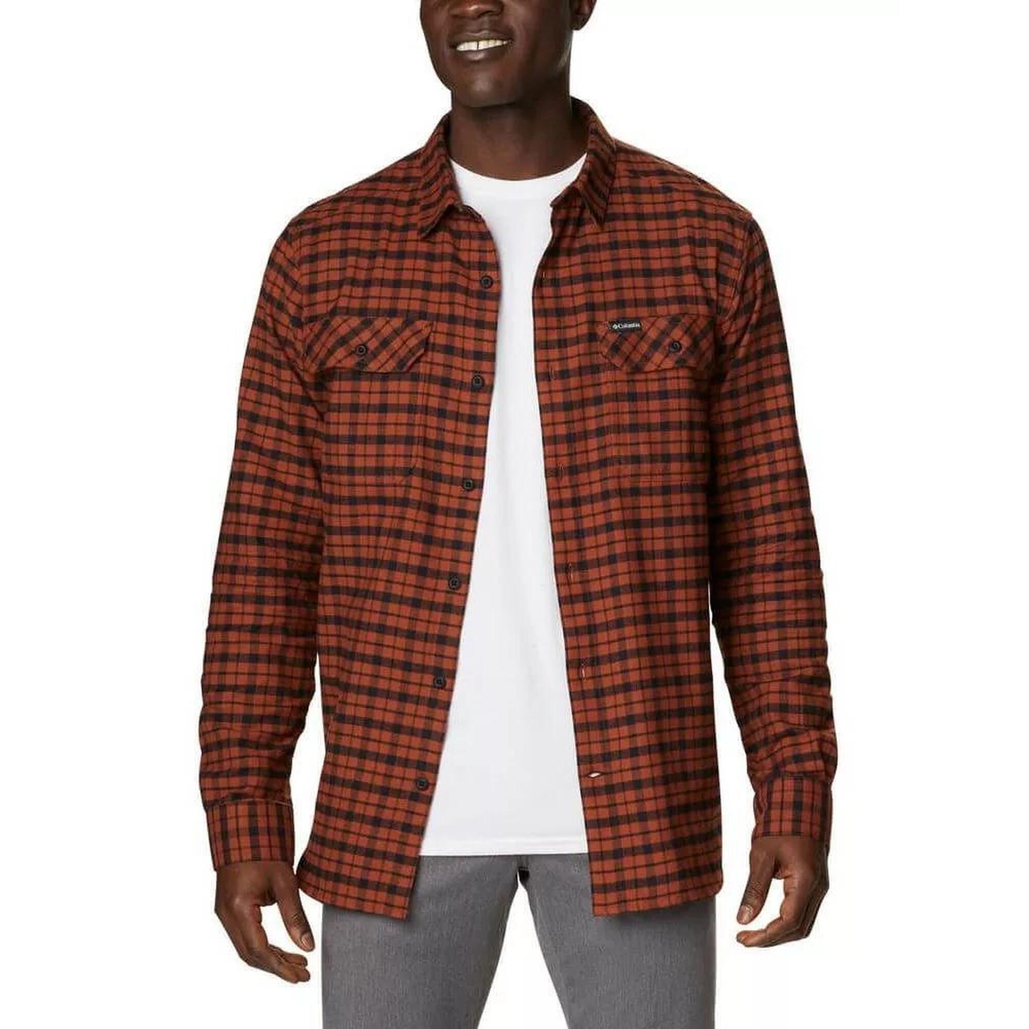 Langarmhemd Flare Gun Stretch Flannel Herren - braun COLUMBIA - DECATHLON