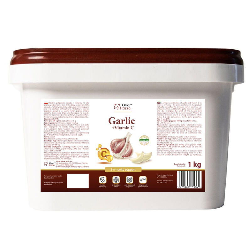 Garlic Vit C 1kg- czosnek z witaminą C dla koni. OVER HORSE | Decathlon