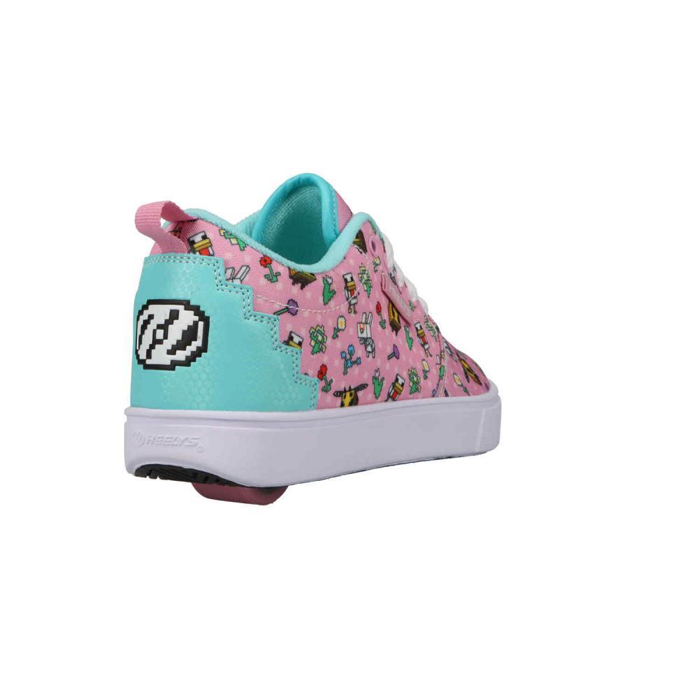 Heelys X Minecraft Pro 20 Prints Pink/Aqua Kids Heely Shoe | Decathlon
