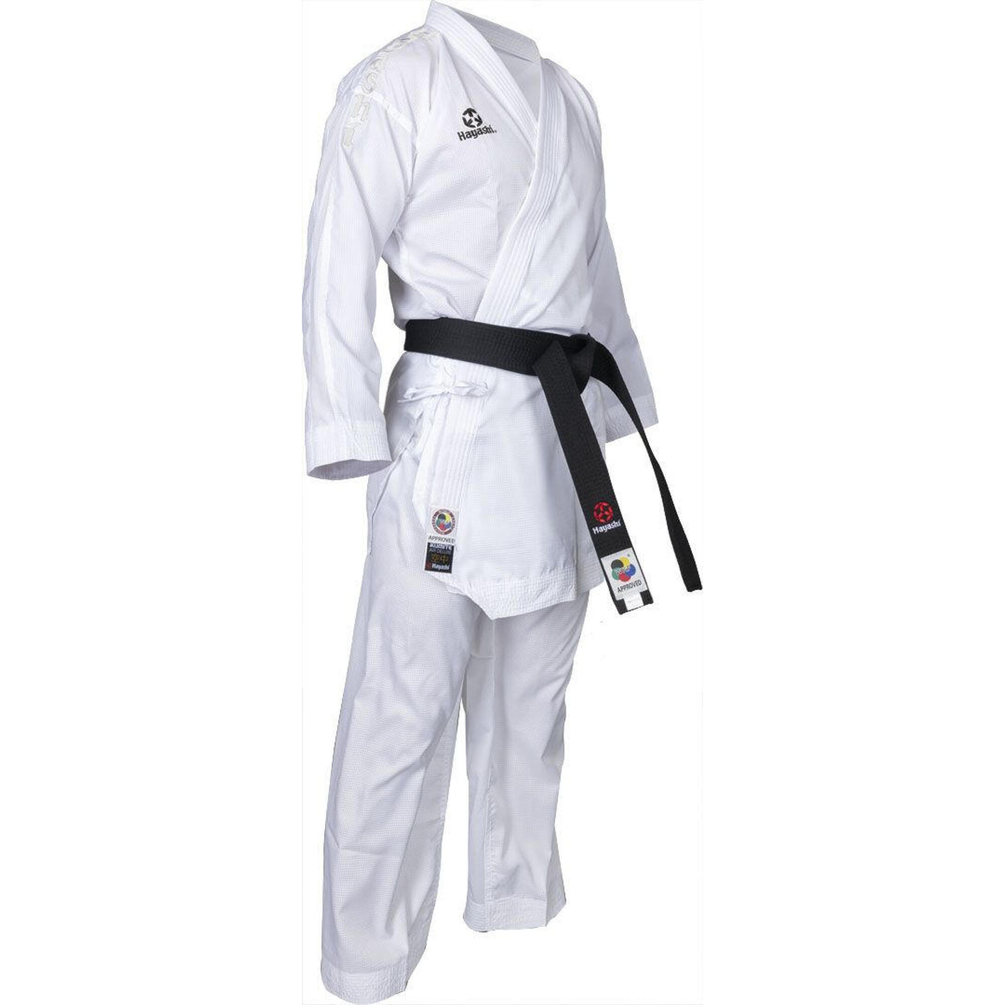 HAYASHI - Karate Gi “Air Deluxe”, aprobat WKF, Hayashi, Alb-Gri, 150 cm ...