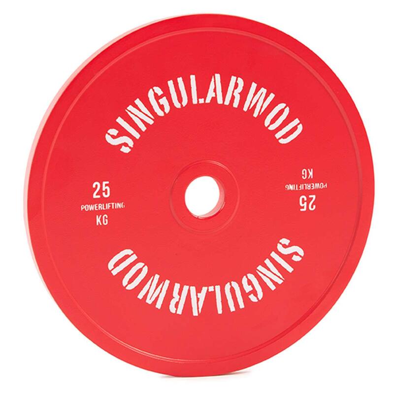 Disque de Powerlifting Rouge 25 kg SINGULAR WOD | Decathlon