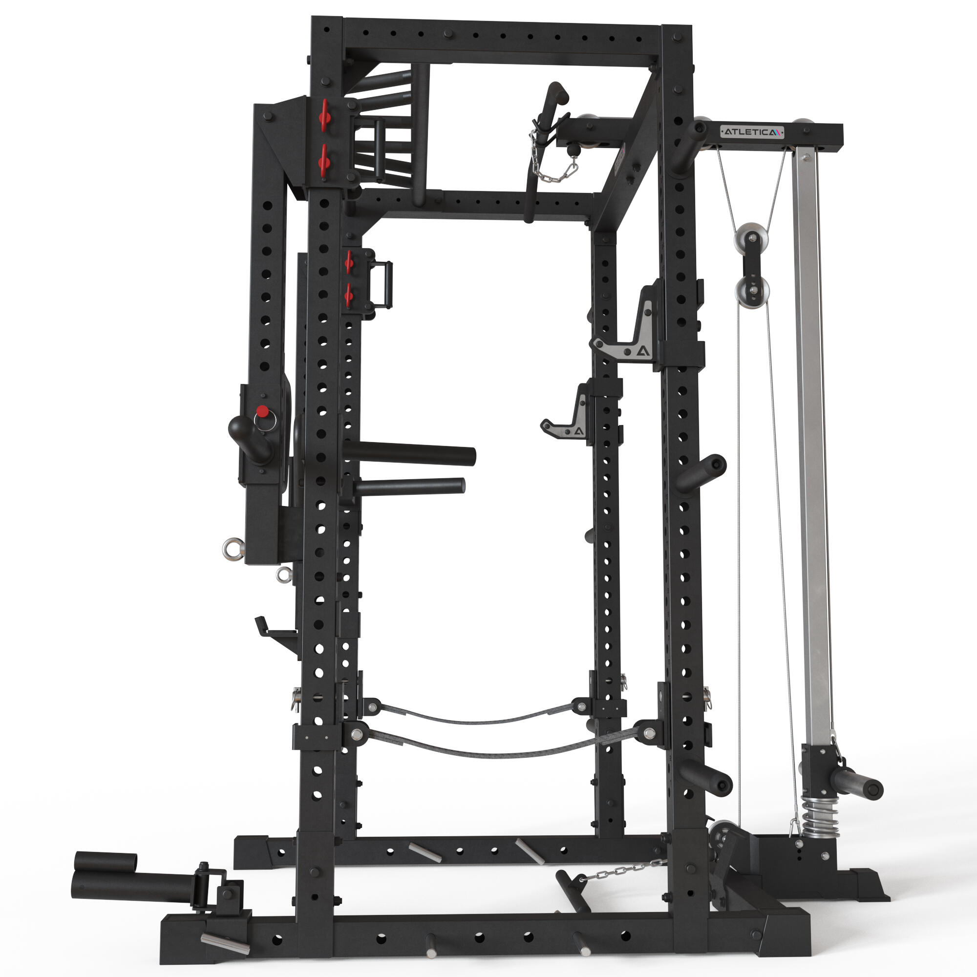 R7-Raiden Power Rack | Squat Rack mit Latzug | Dip Station ATLETICA ...