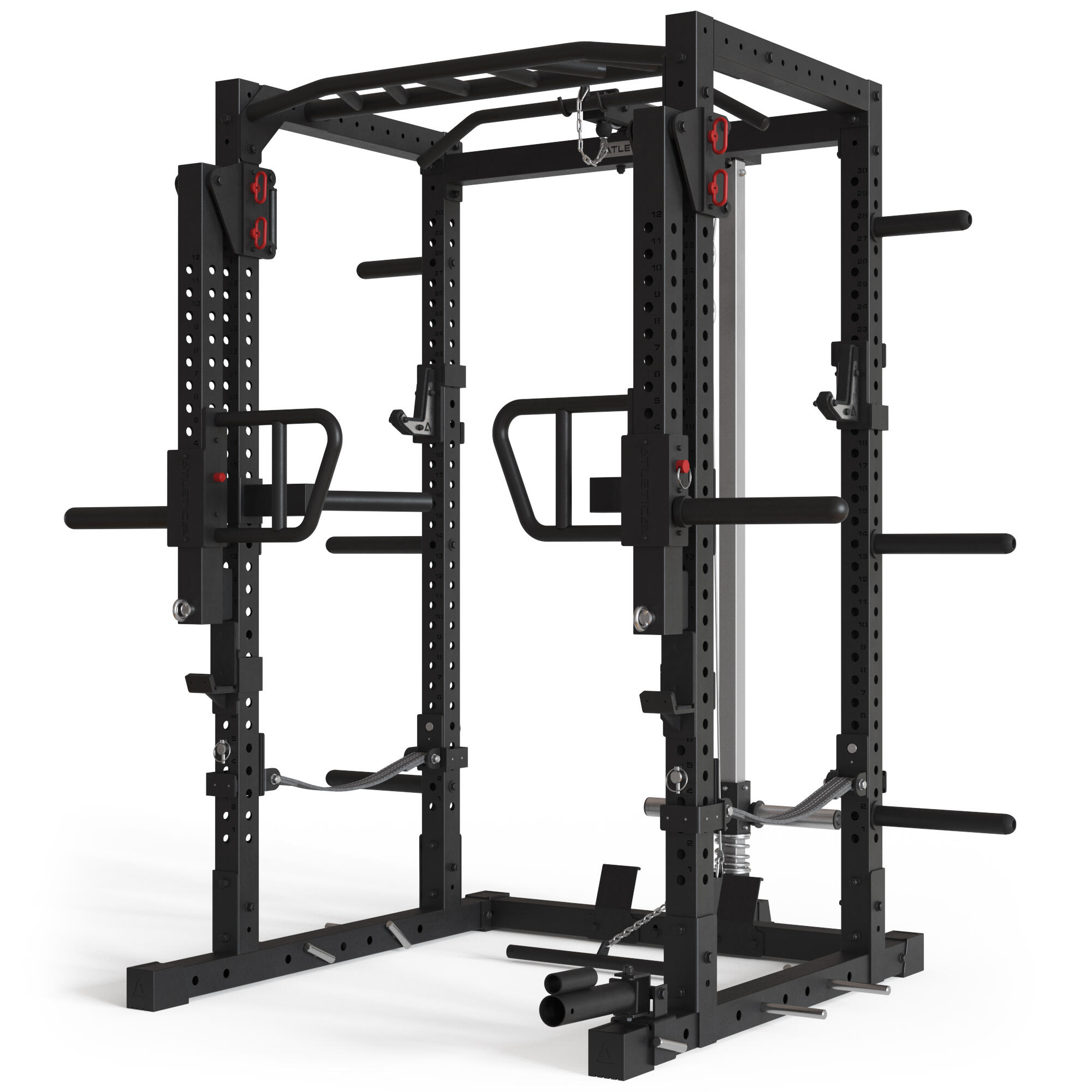 R7-Raiden Power Rack | Squat Rack mit Latzug | Dip Station ATLETICA ...