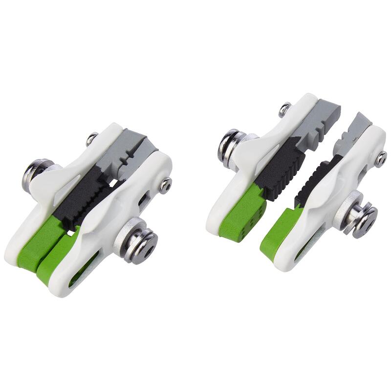 Szczęki Hamulcowe Bs-R05 Caliper Race 55Mm Biało/Zielone, Zestaw 4 Szt. XLC | Decathlon