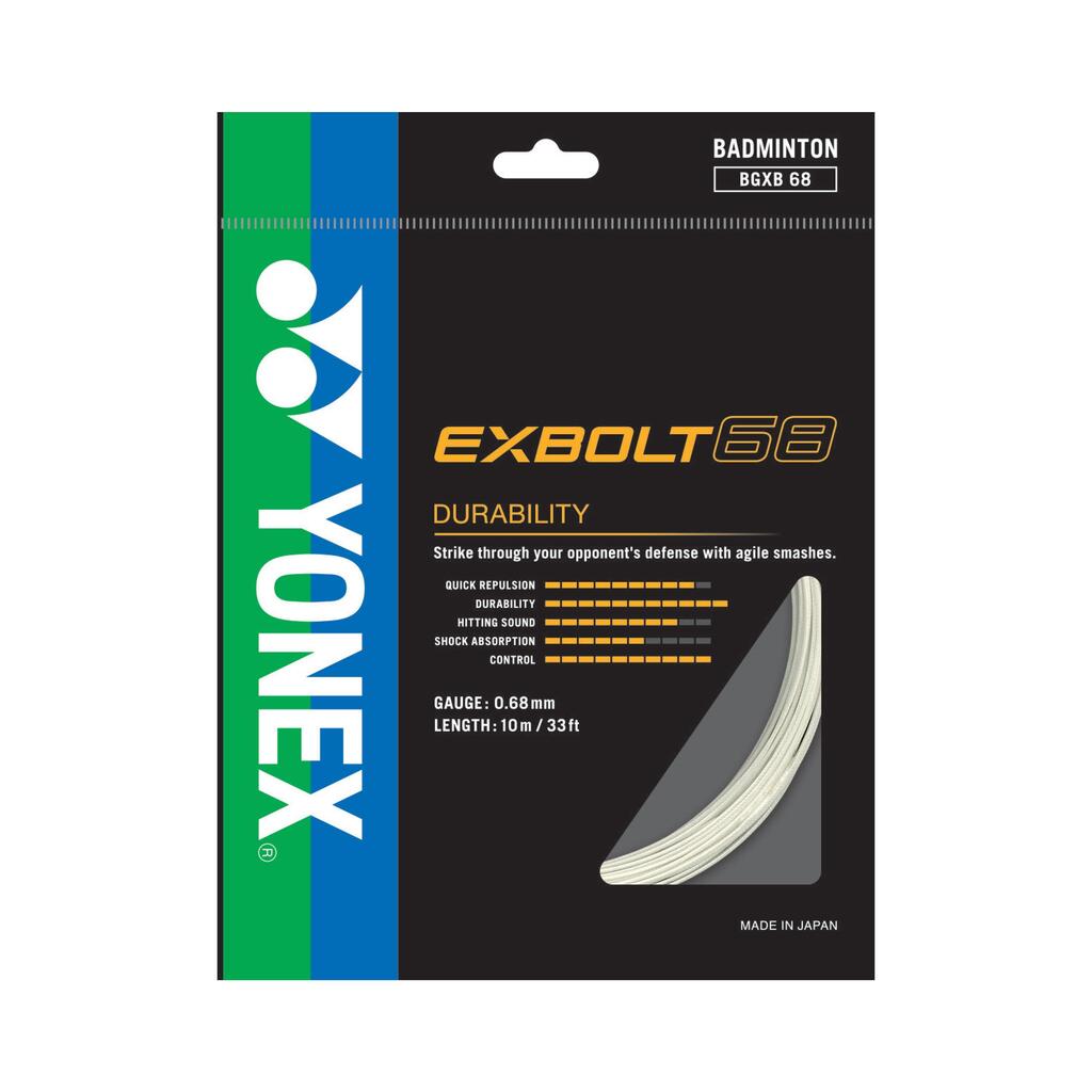 Badminton String Exbolt 68 WHITE