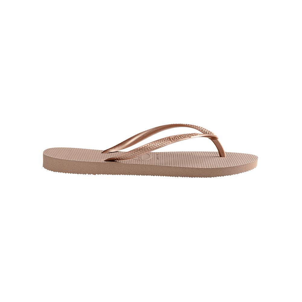 Women Slim Flip Flops Rose Gold