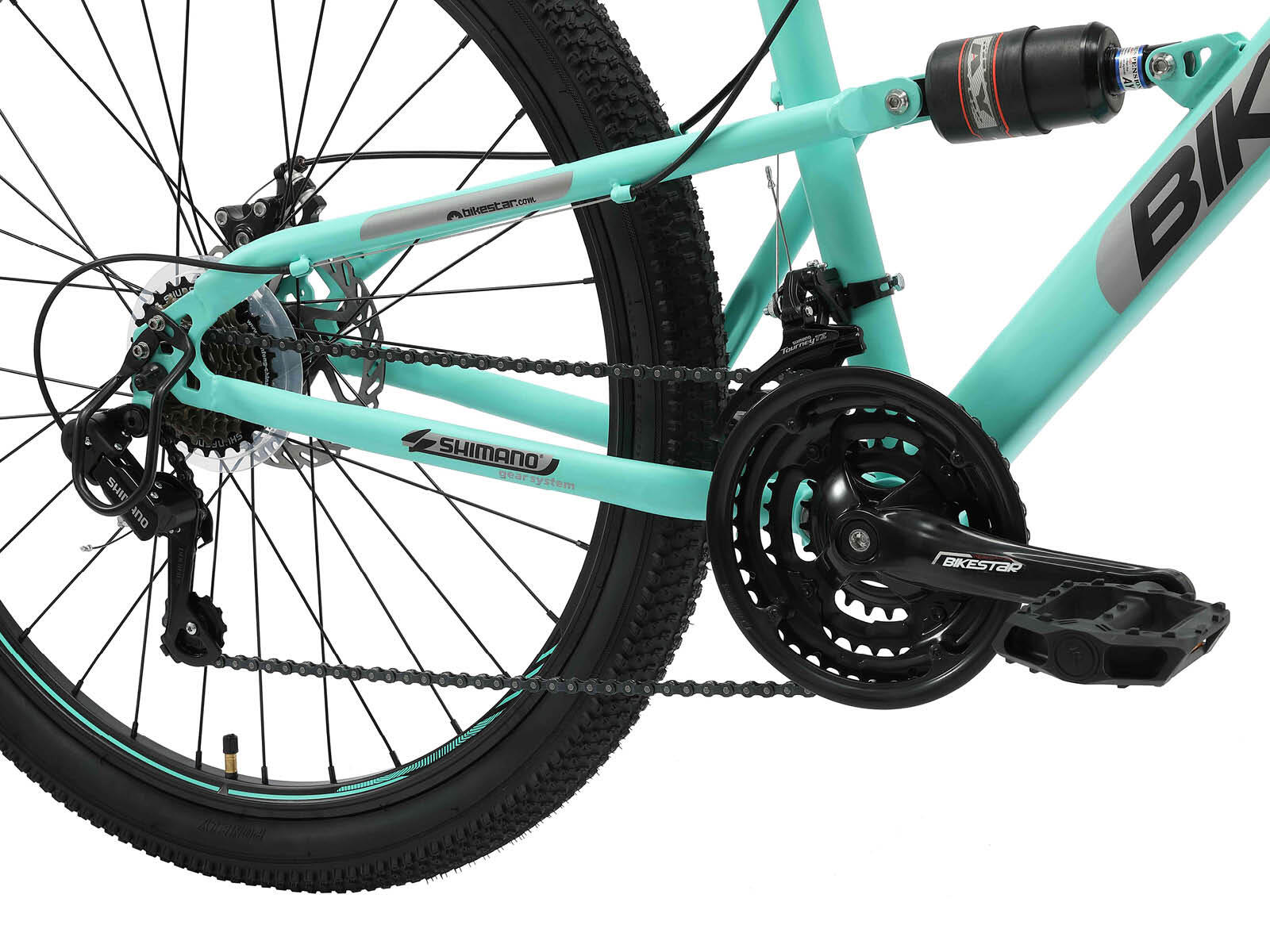 MTB fiets 27.5", volledig geveerde, 21 versnellingen, schijfremmen ...