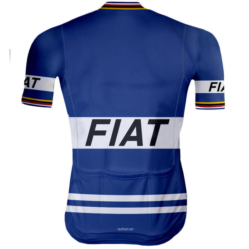 MAILLOT CYCLISME VINTAGE FIAT - REDTED REDTED | Decathlon