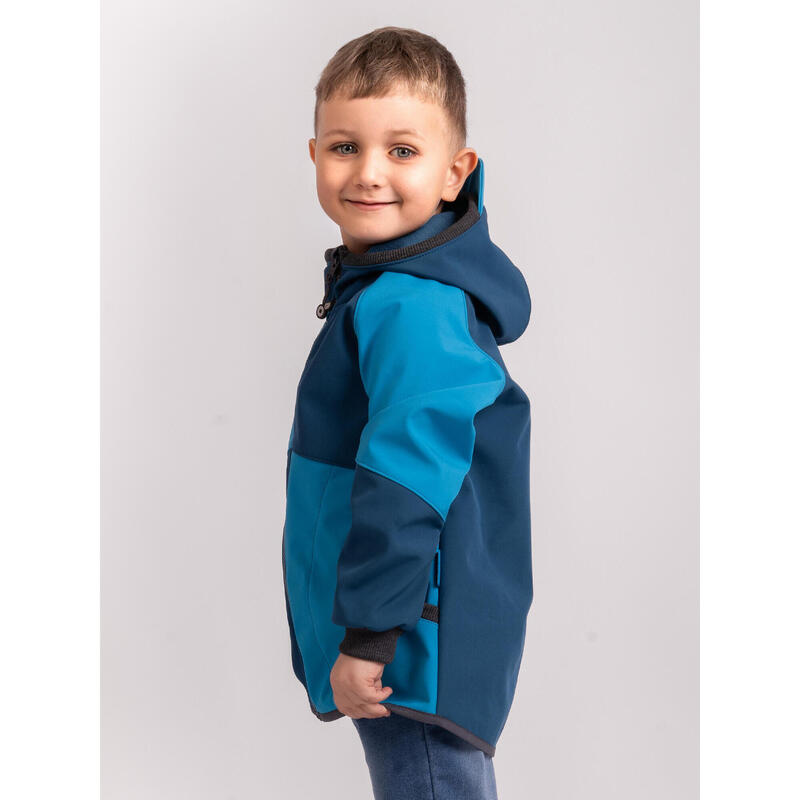 Dětská softshellová bunda s fleecem Street, Kobaltová, Tyrkysová UNUO ...