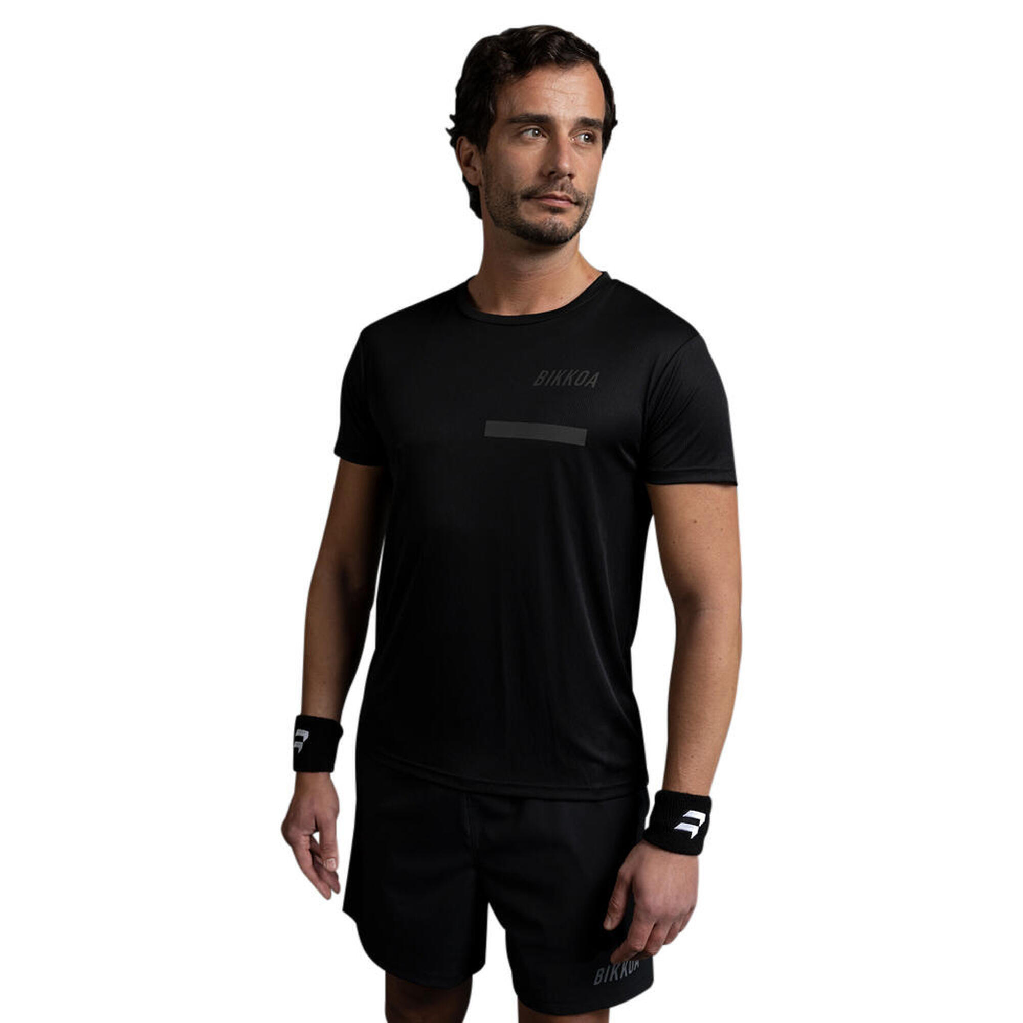 T-Shirt de Padel SOLID Preta Homem BIKKOA - Decathlon
