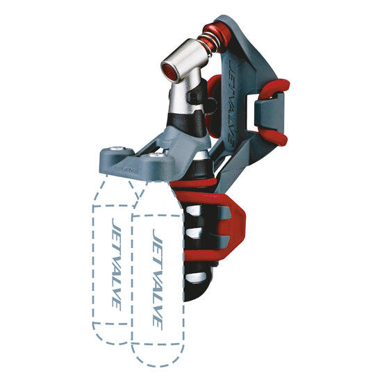 Gonfleur jetvalve avec support fixation tige de selle sur carte ...