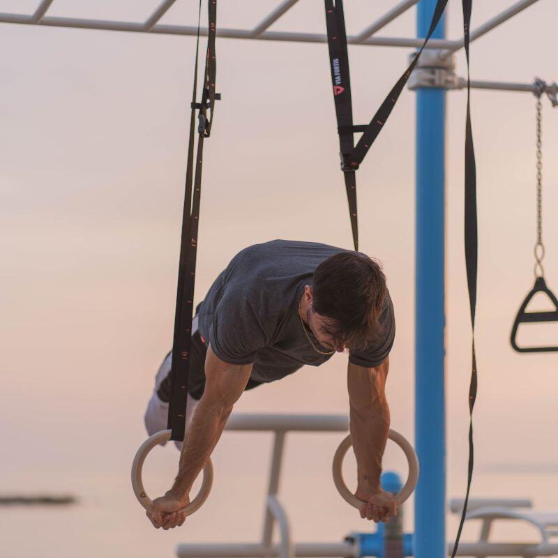VIA FORTIS Premium Gym Rings - Houten Sportschoolringen voor Thuisgym ...