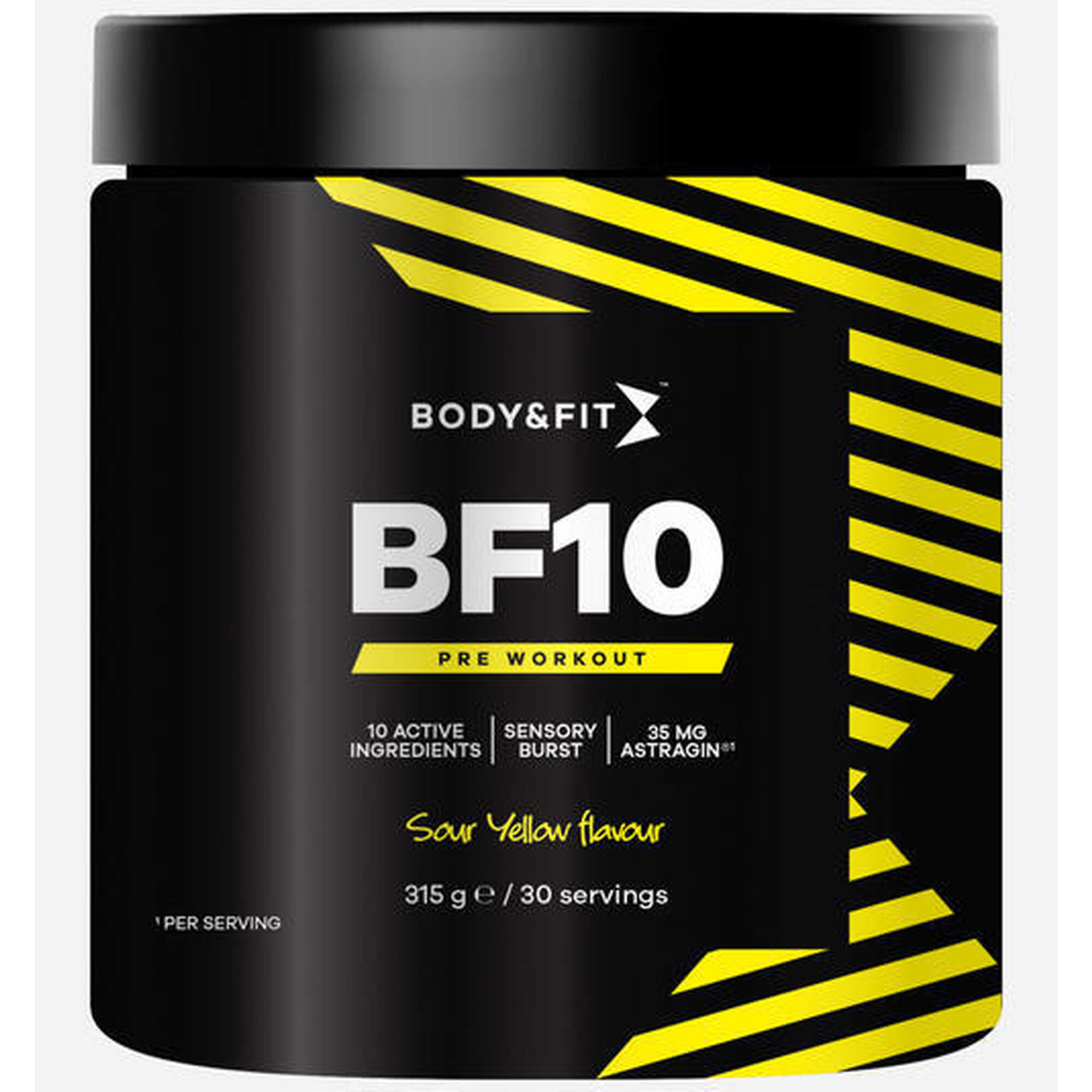 BODY&FIT BF10 - Pre-workout - Sour Yellow - 315 gram | Decathlon