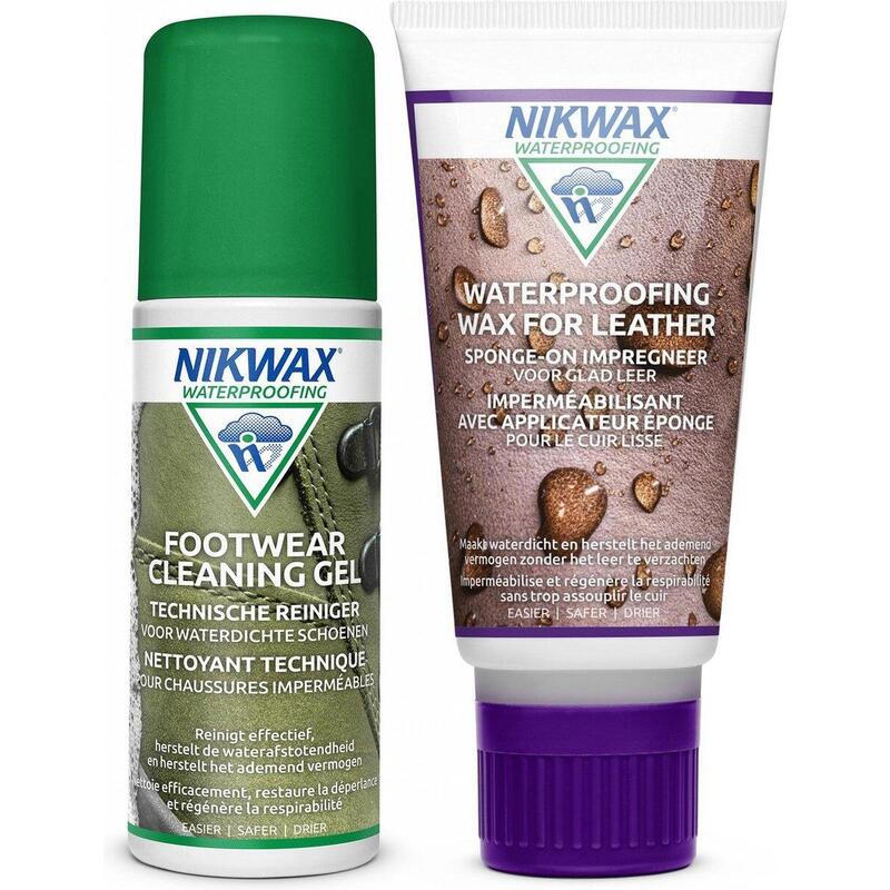 Schoenen Cleaning Gel 125ml & impregneermiddel Waterproofing Wax Leather 100ml | NIKWAX ...
