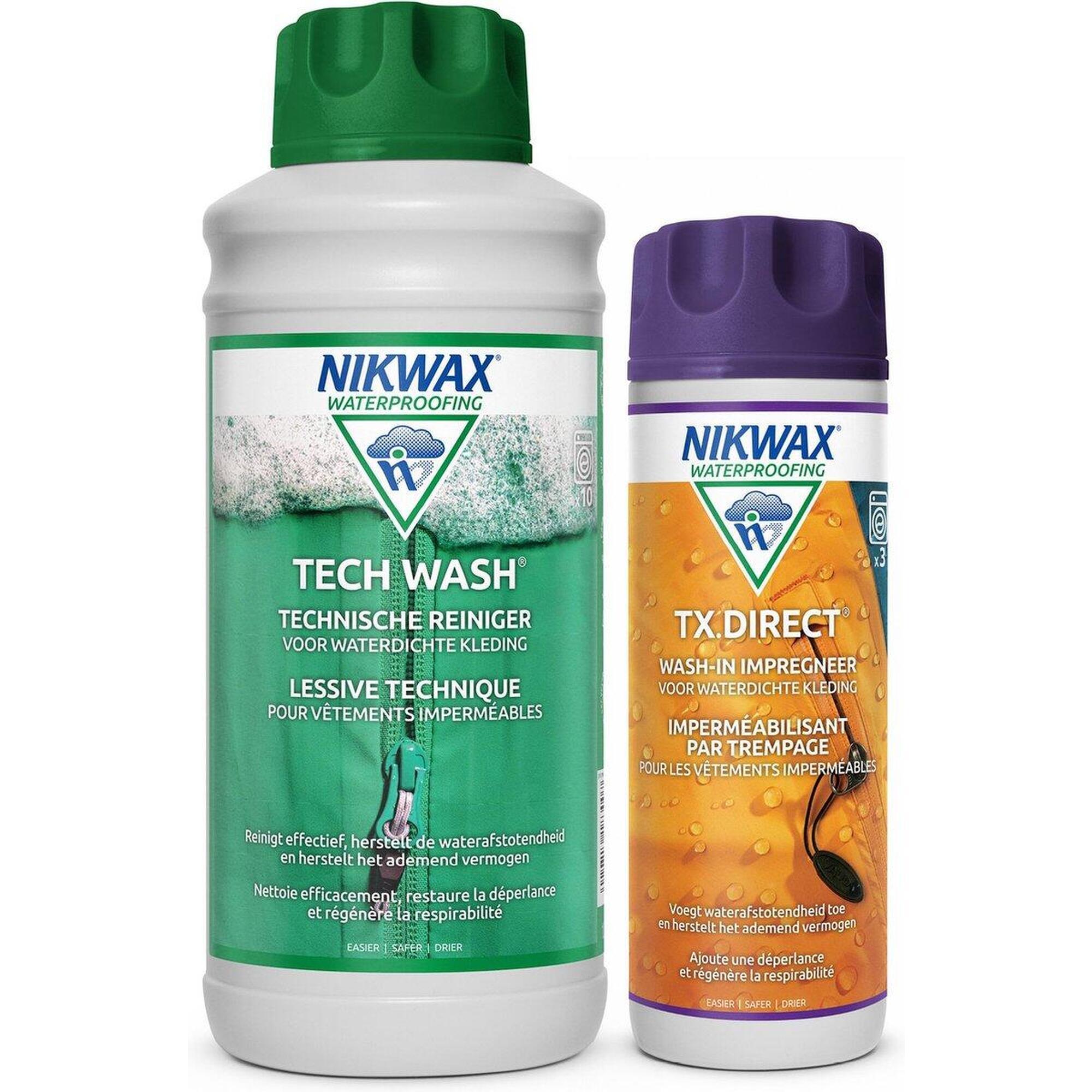 Wasmiddel Tech Wash 1L & Impregneermiddel TX.Direct 300ml | NIKWAX ...