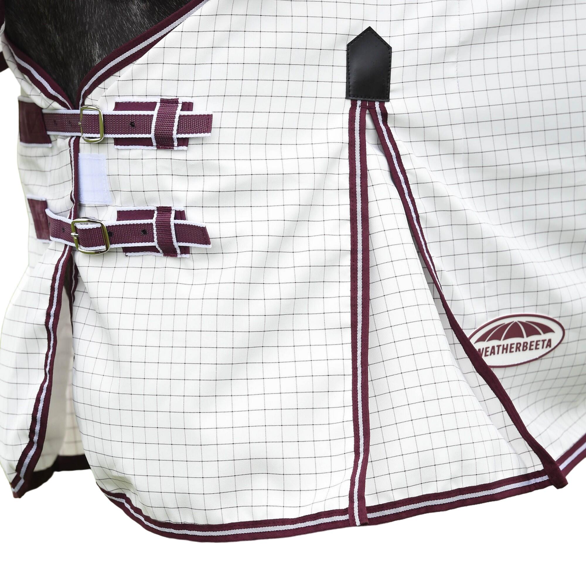 Hybrid Seasons Combo Neck Horse Fly Rug (White/Maroon) WEATHERBEETA ...