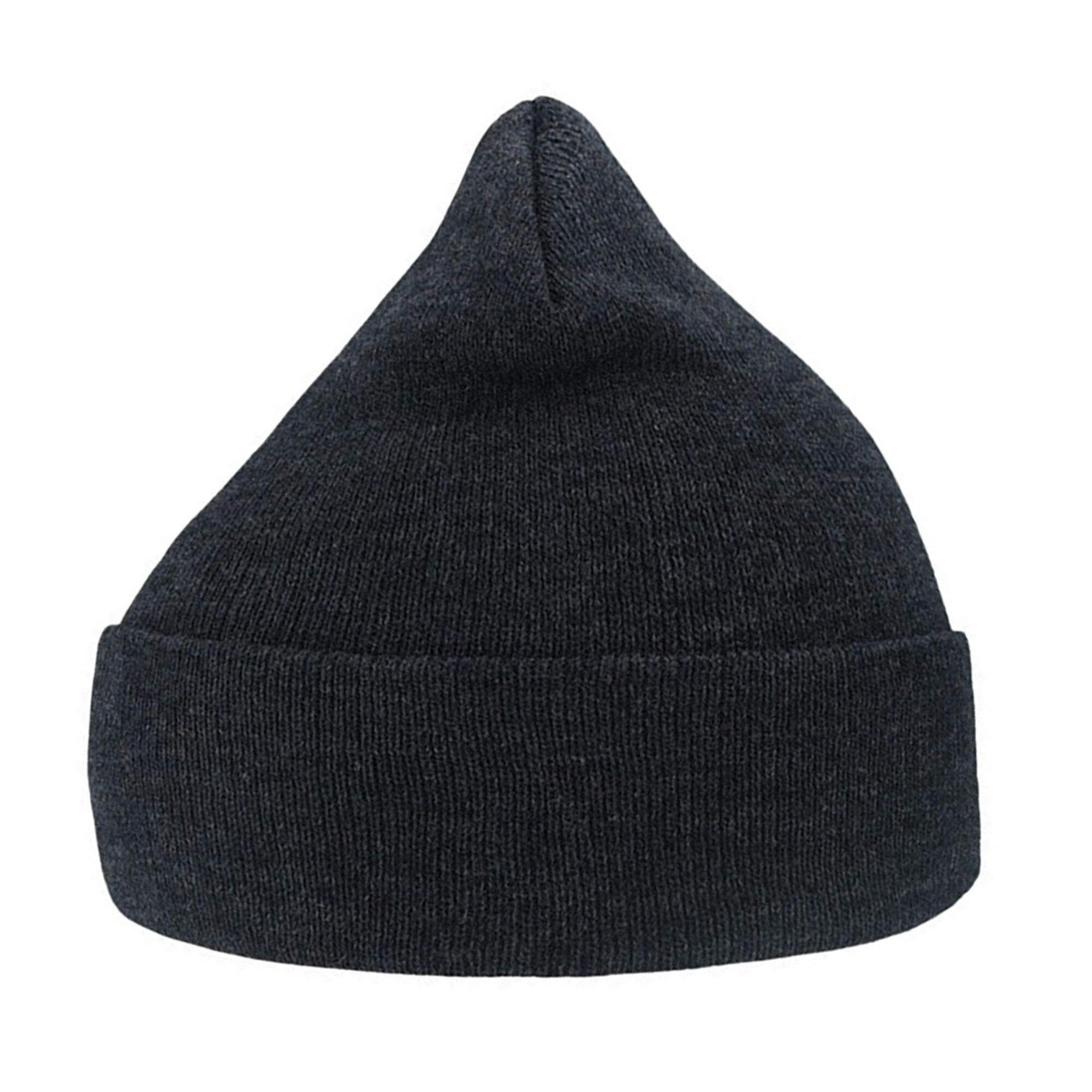 Wind Double Skin Beanie With Turn Up (Navy Melange) | Decathlon