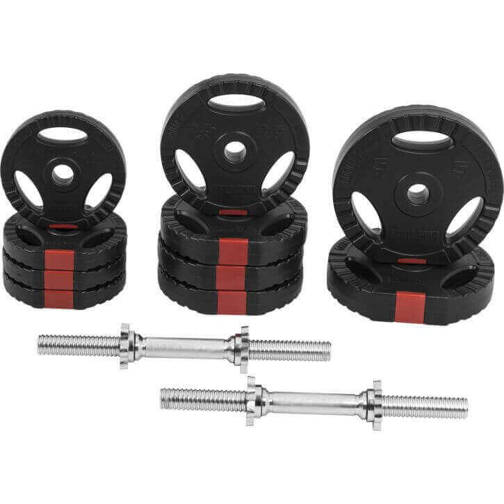 GORILLA SPORTS - Set gantere din plastic cu grip 30 kg | Decathlon