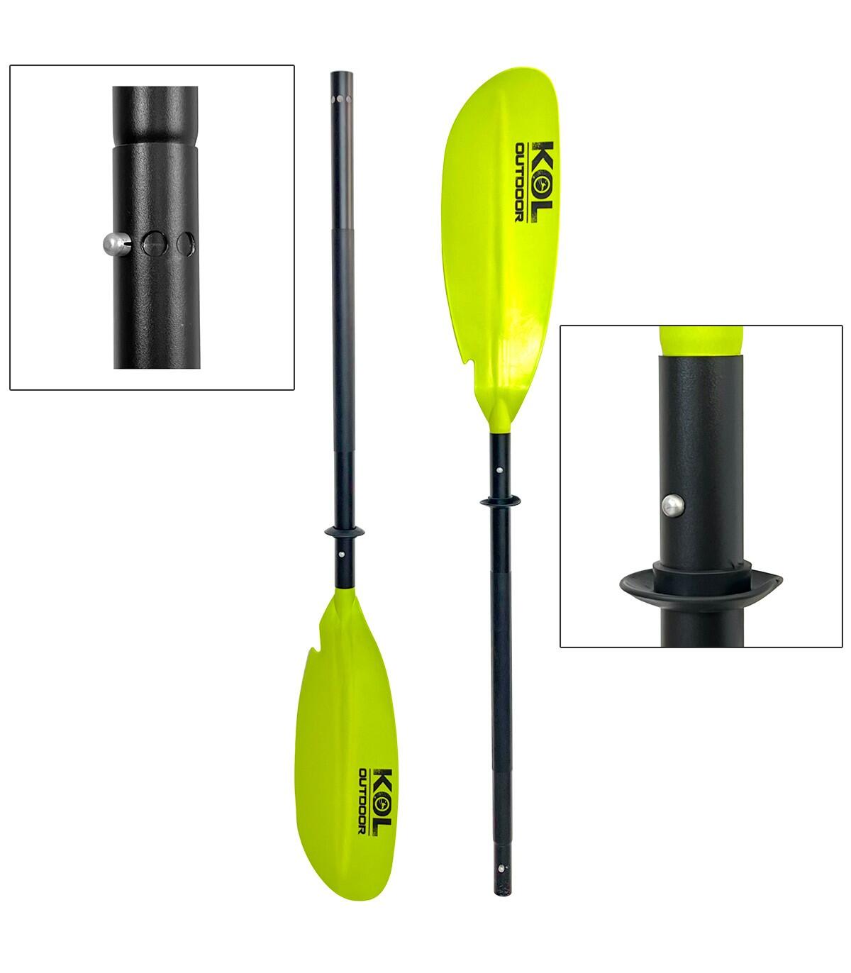 Pagaie kayak aluminium démontable 4 parties 220 cm – verte – kayak ...
