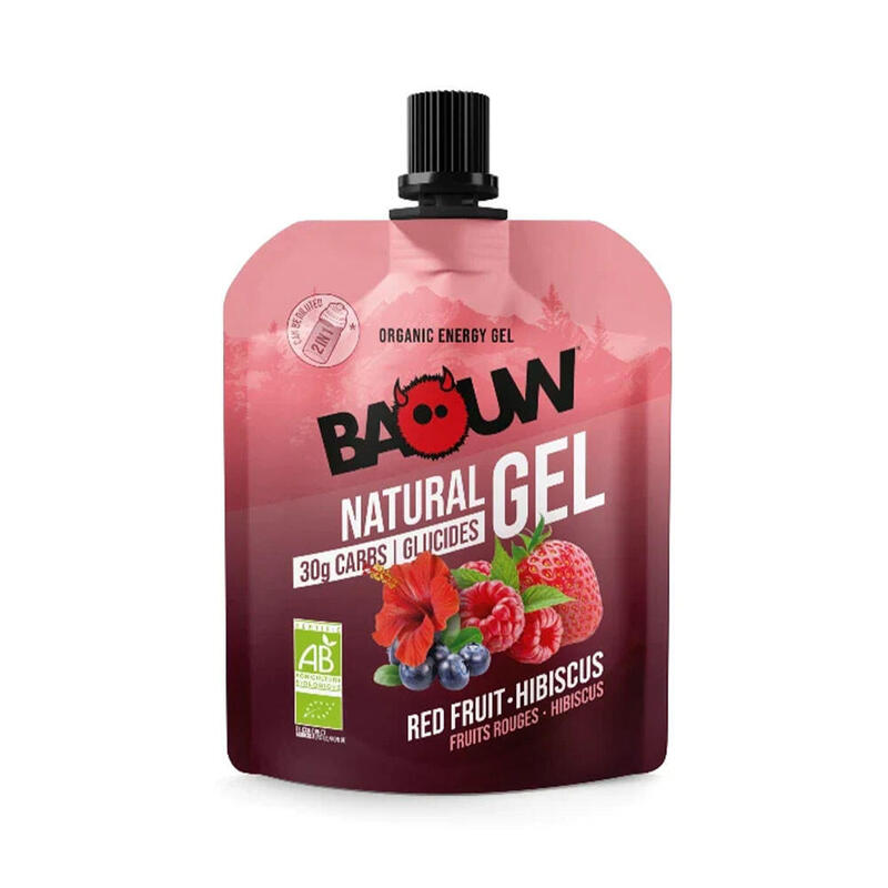 Gel énergétique naturel bio (85g) | Fruits Rouges BAOUW - Decathlon