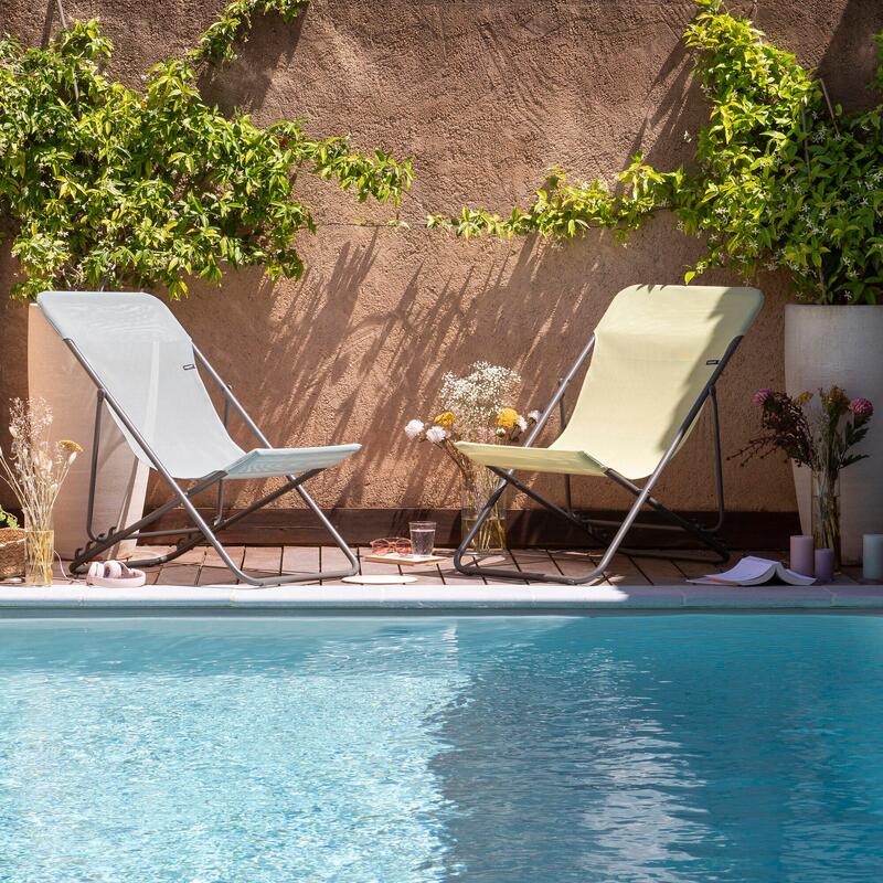 Transat pliant multi-positions - MAXI TRANSAT - Jaune - Lafuma Mobilier ...