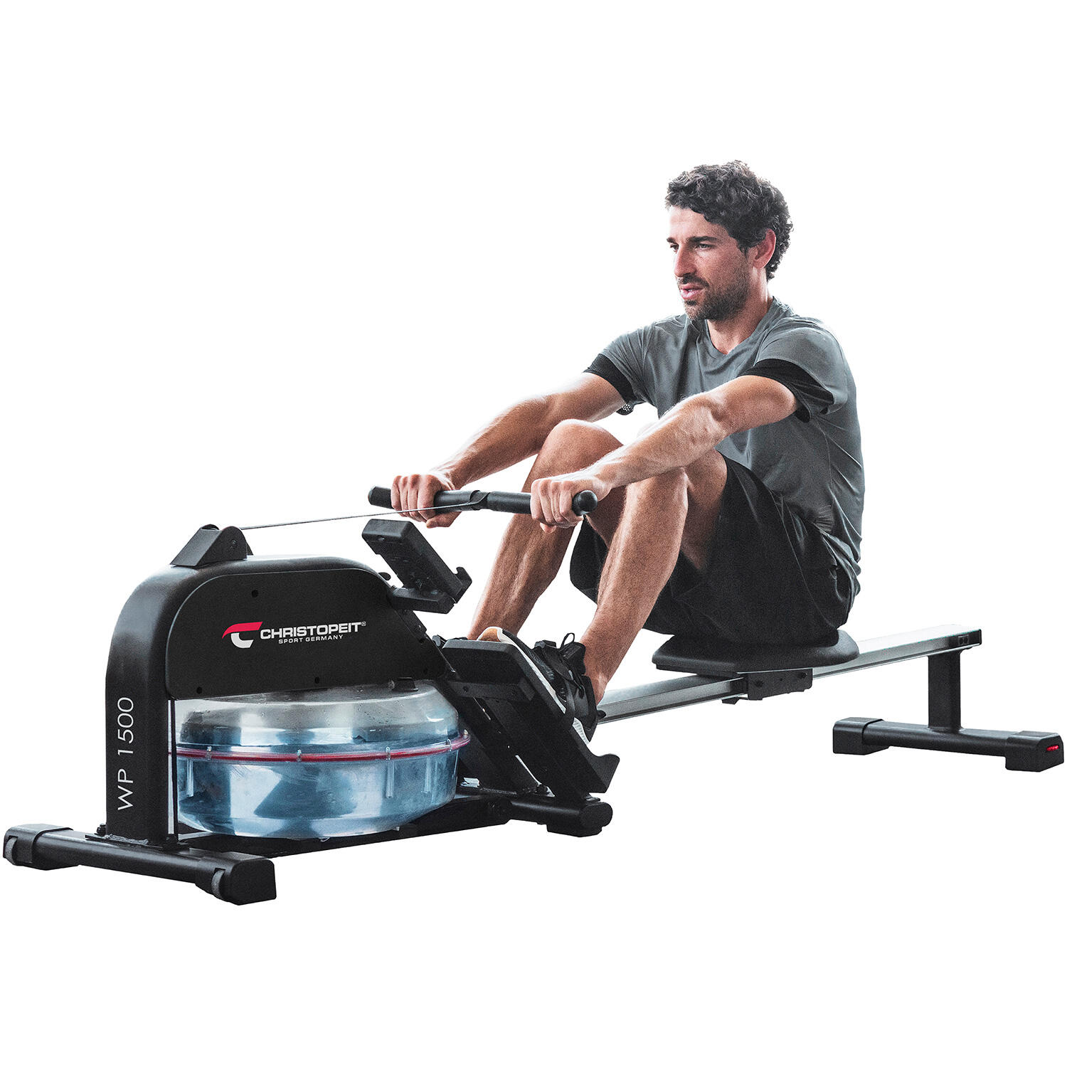 CHRISTOPEIT WP 1500 Folding Rowing Machine Black, Water Resistance ...