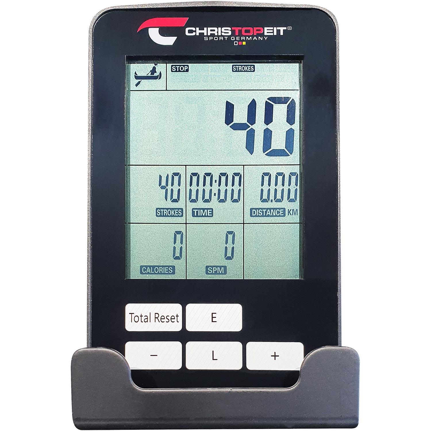 CHRISTOPEIT WP 1500 Folding Rowing Machine Black, Water Resistance ...