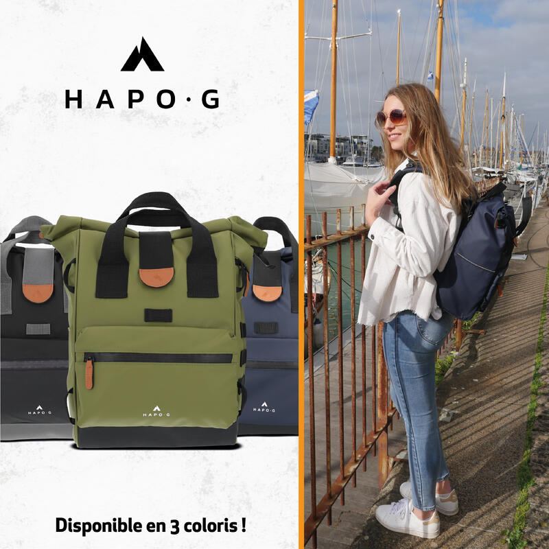 Sacoche vélo arrière étanche convertible en sac à dos 22L KAKI - HAPO-G ...