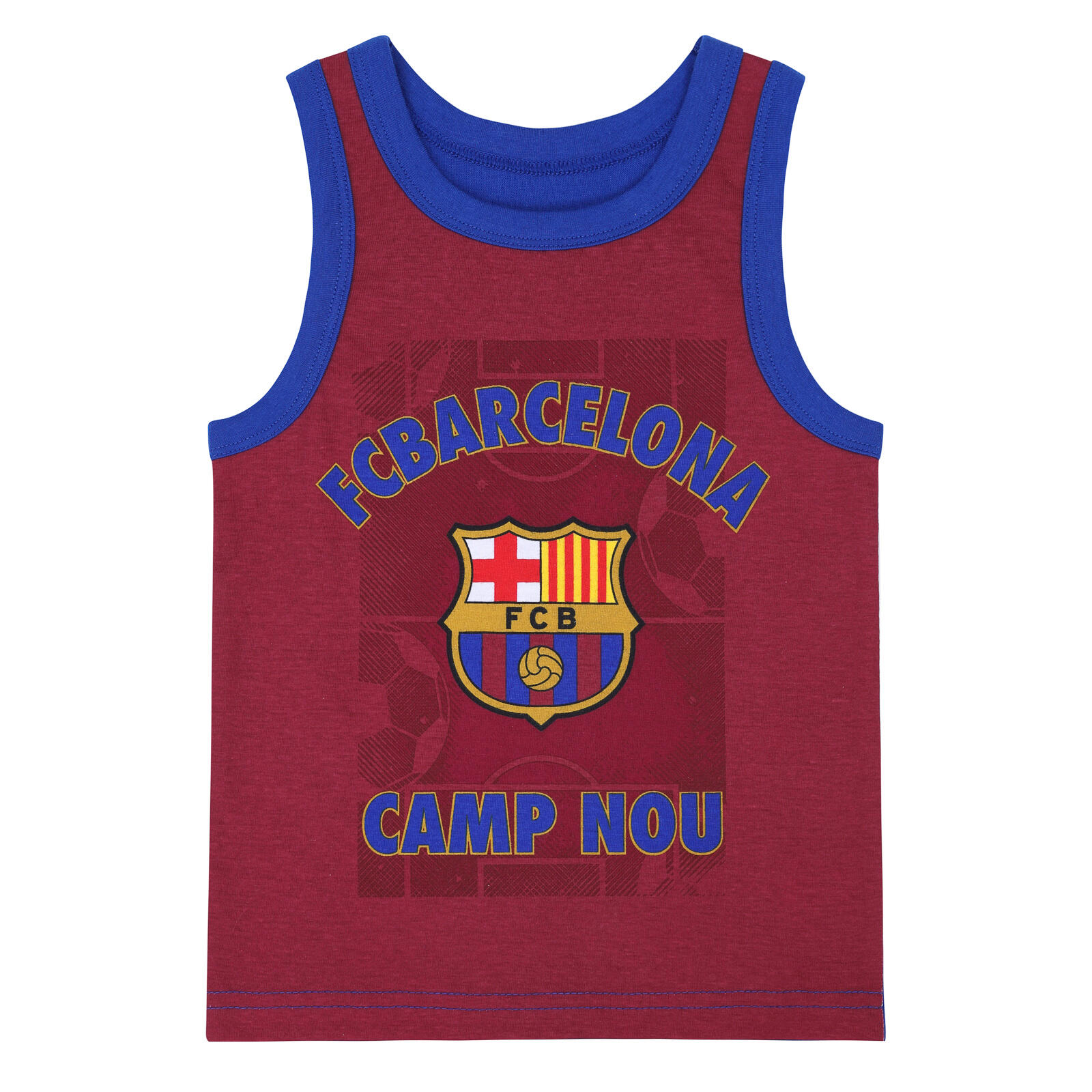 FC Barcelona Boys Vest & Boxer Shorts Set Kids OFFICIAL Football Gift ...