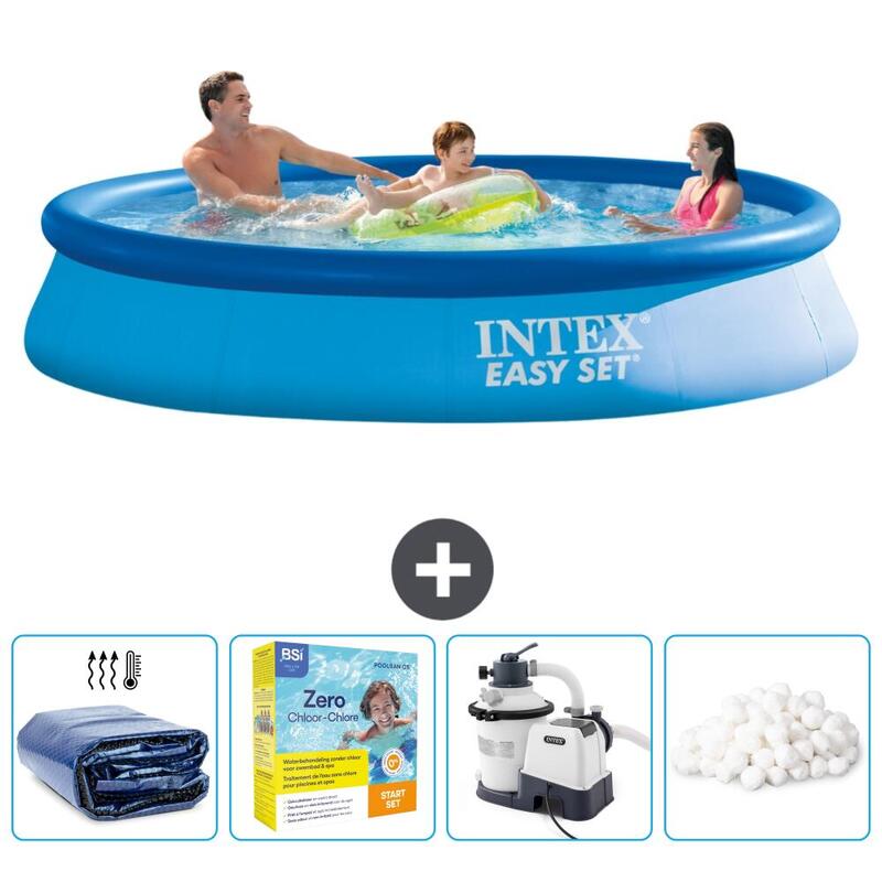 Piscine Gonflable Ronde Intex - 366x76 cm avec Accessoires - 2813070 ...