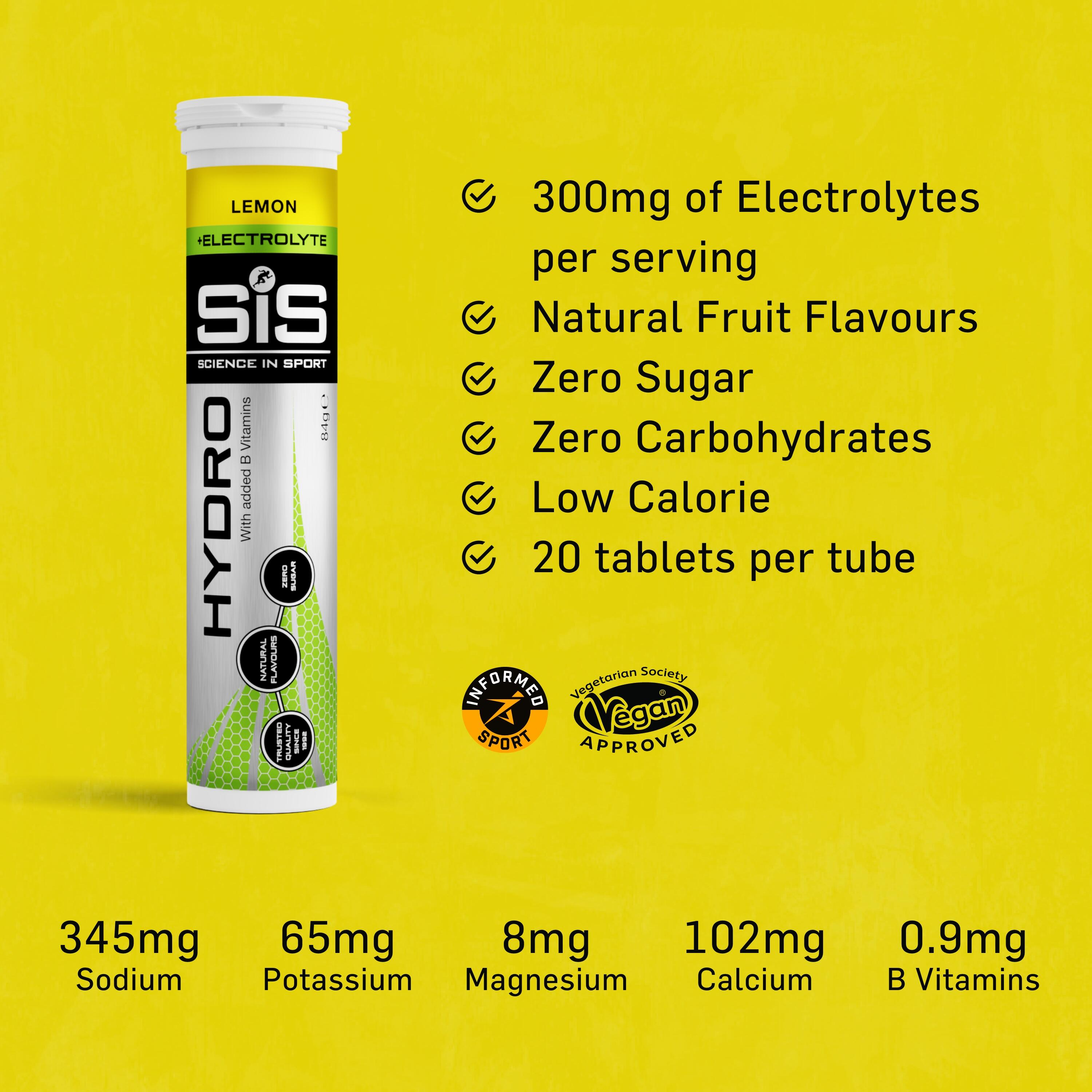 Science In Sport | Hydro Tablets + Electrolytes | Lemon flavour | 3 ...