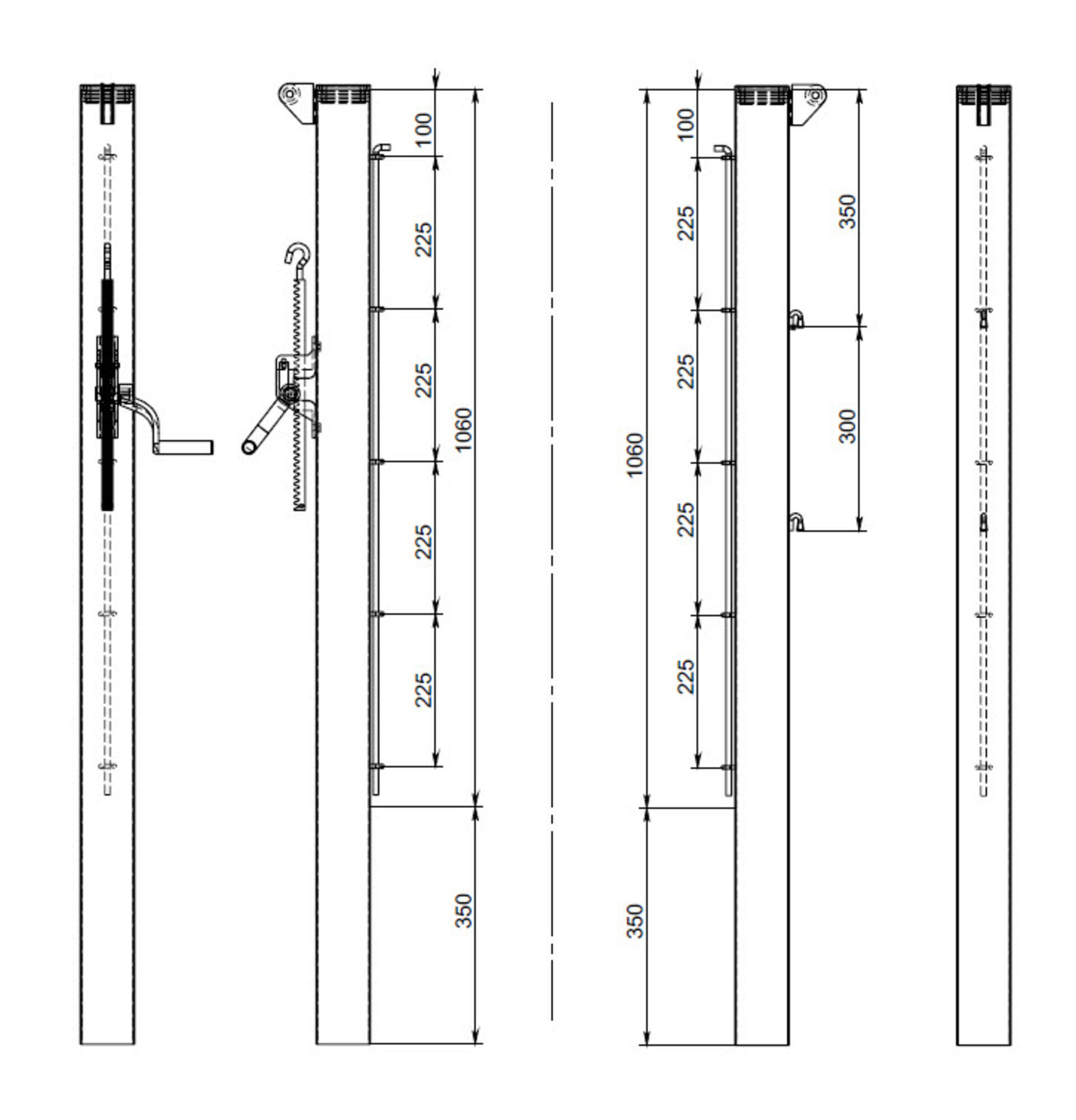 Galvanized Steel Tennis Posts 80x80x2 mm White with Aluminium Bar ...