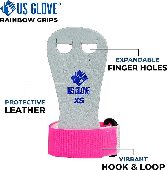 Gymnastics Leather Grips Rainbow Beginner 48/XL ROSA USG | Decathlon