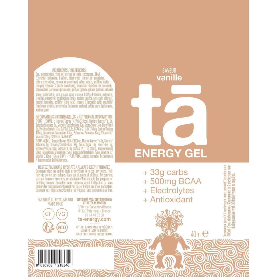 TA ENERGY - Gel Énergétique x12 - Energie, Sodium, 500mg BCAA - 133Kcal ...