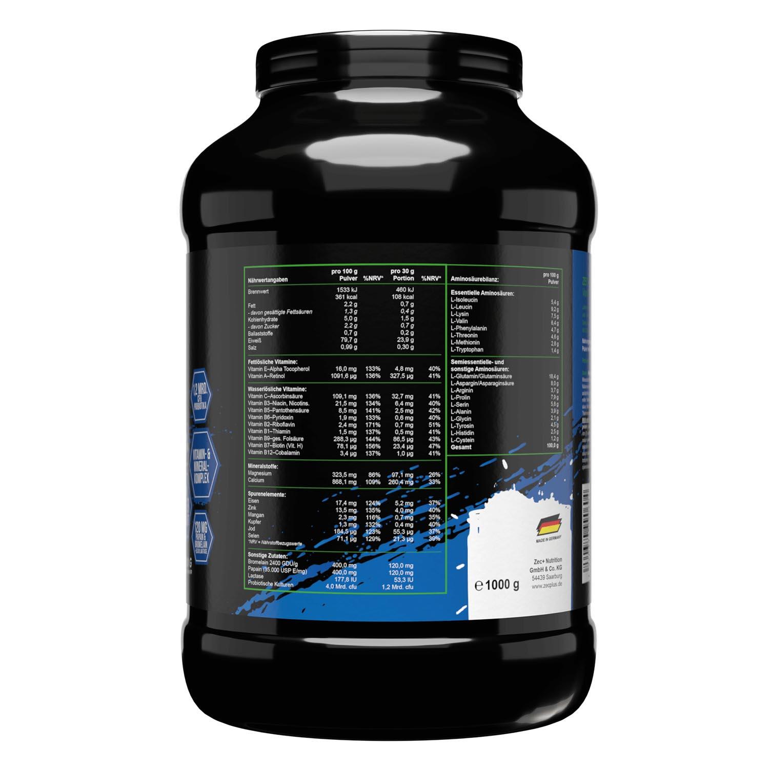 Zec+ Diet Pro (1000g) Vanilla - Eiwitten - Eiwit Mix ZEC NUTRITION ...