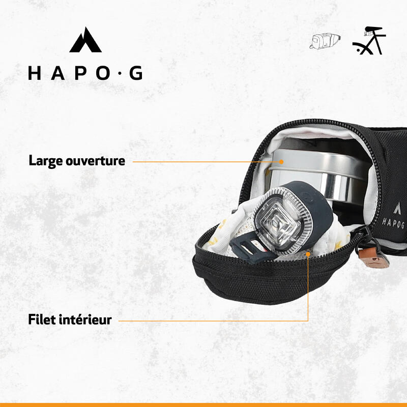 Sacoche de selle vélo 0,7L NOIR HAPO-G HAPO-G | Decathlon