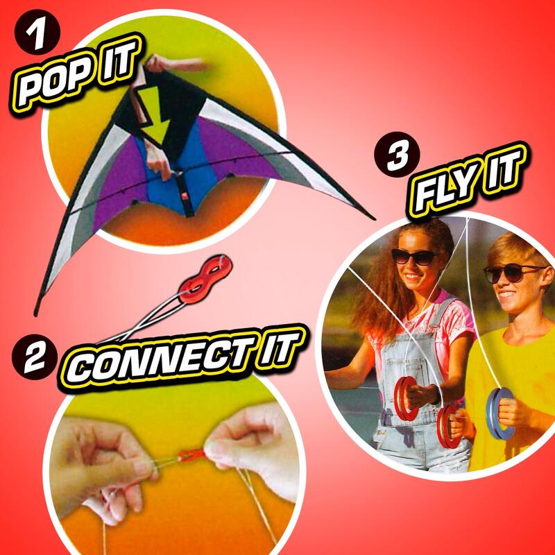 Cerf-volant acrobatique pop-up violet et blanc CB Toys AKTIVE | Decathlon