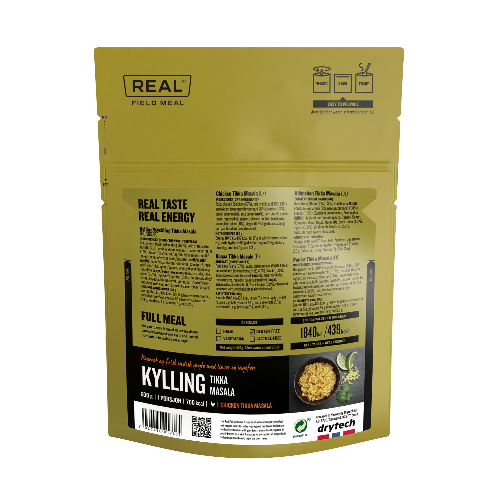 Real Turmat (Field Meal) Chicken Tikka Masala (700kcal) REAL FIELD MEAL ...