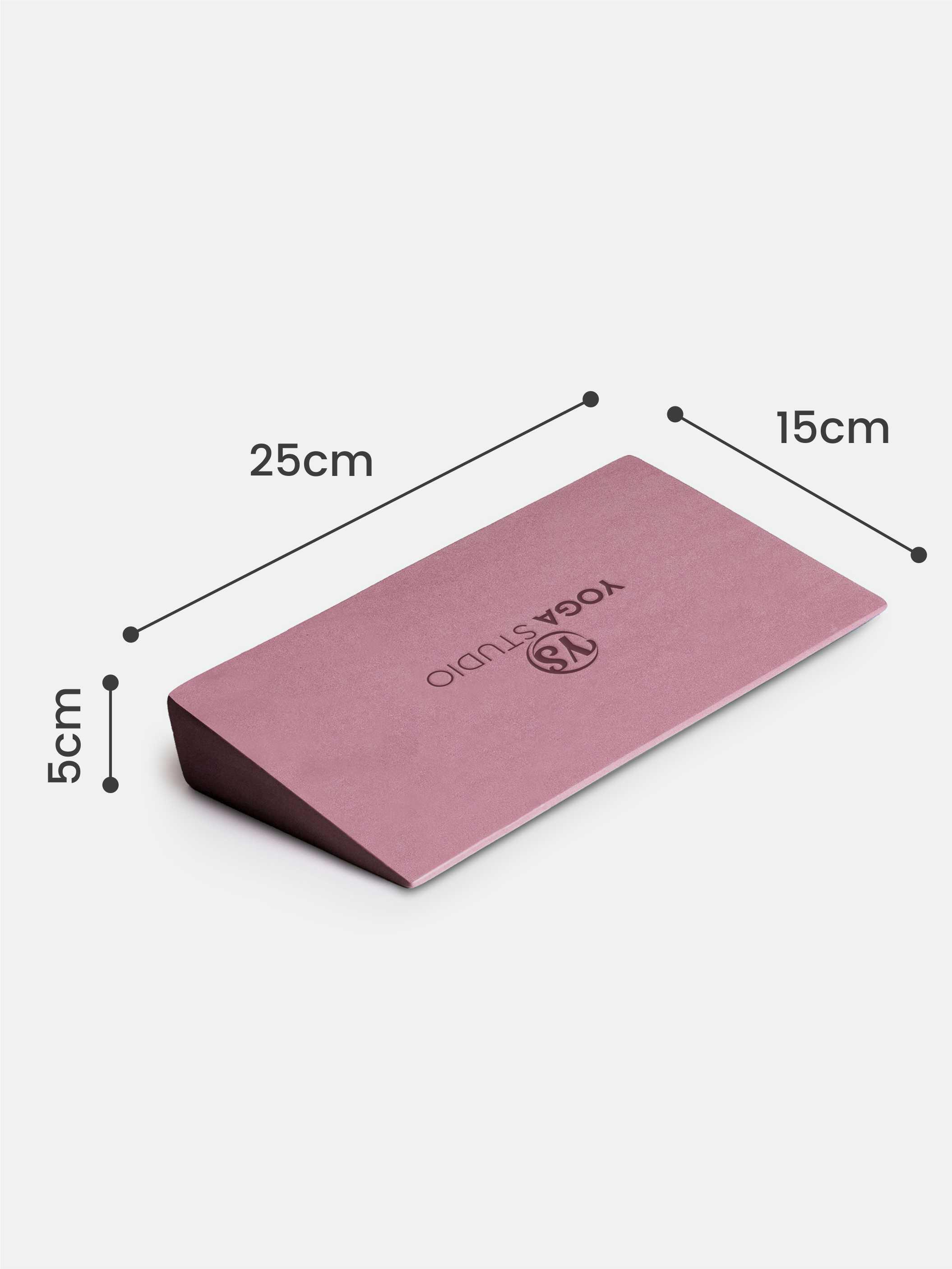 Yoga Studio EVA Foam Wedges - Pair (2 x Pack) - Dusty Pink | Decathlon