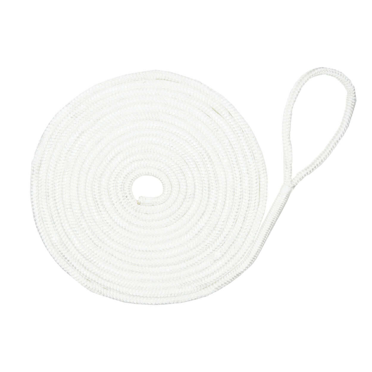 Lomo Nylon Braided Mooring Line - Spliced One End - 14mm x 10m - White ...